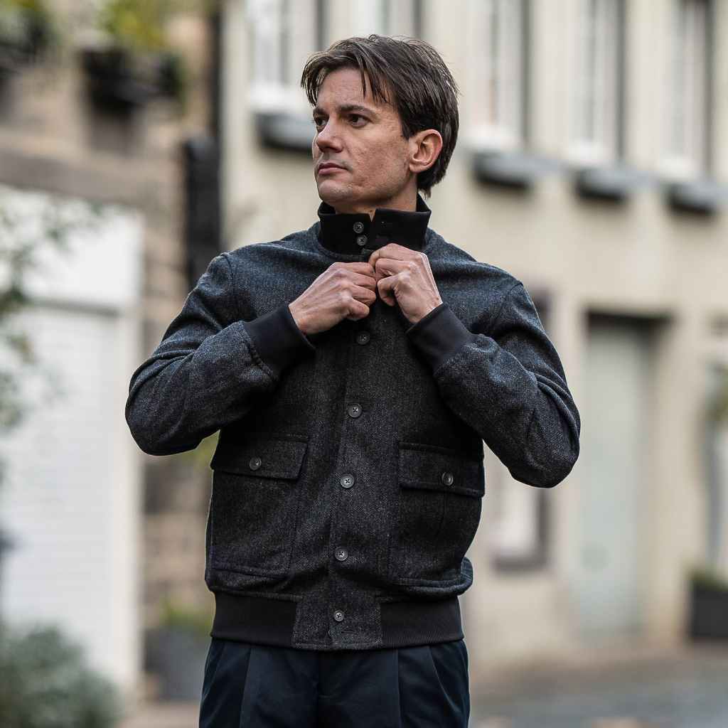 Atelier Bomber | Grey Herringbone – PARA-DAIZA